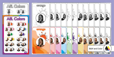 American Sign Language (ASL) Colors Chart and Posters - Signingnaturaly Ltd